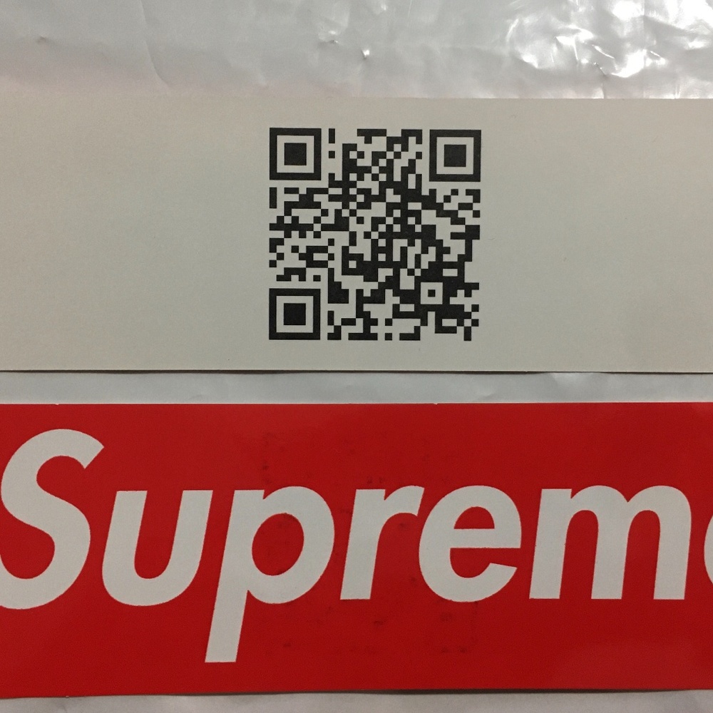 Supreme Qr Code Stickers Qr Code Box Logo Sticker Fw2… - Gem